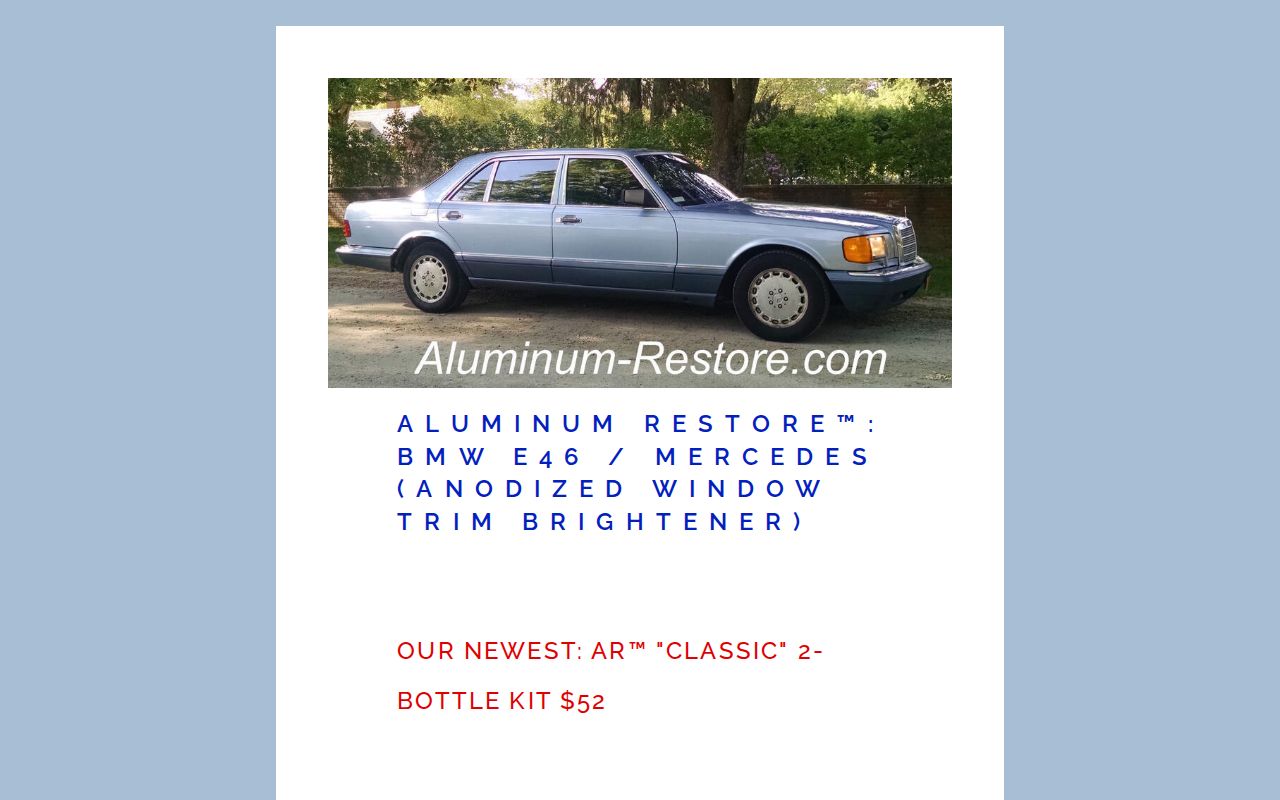 polishing anodized aluminum | Mercedes-Benz Forum